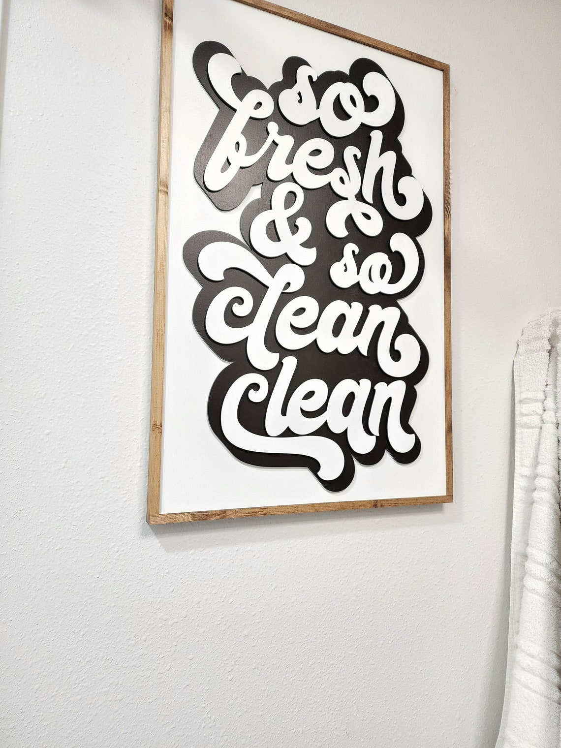 So Fresh and so Clean Clean Sign Bathroom Wall Decor Funny - Etsy