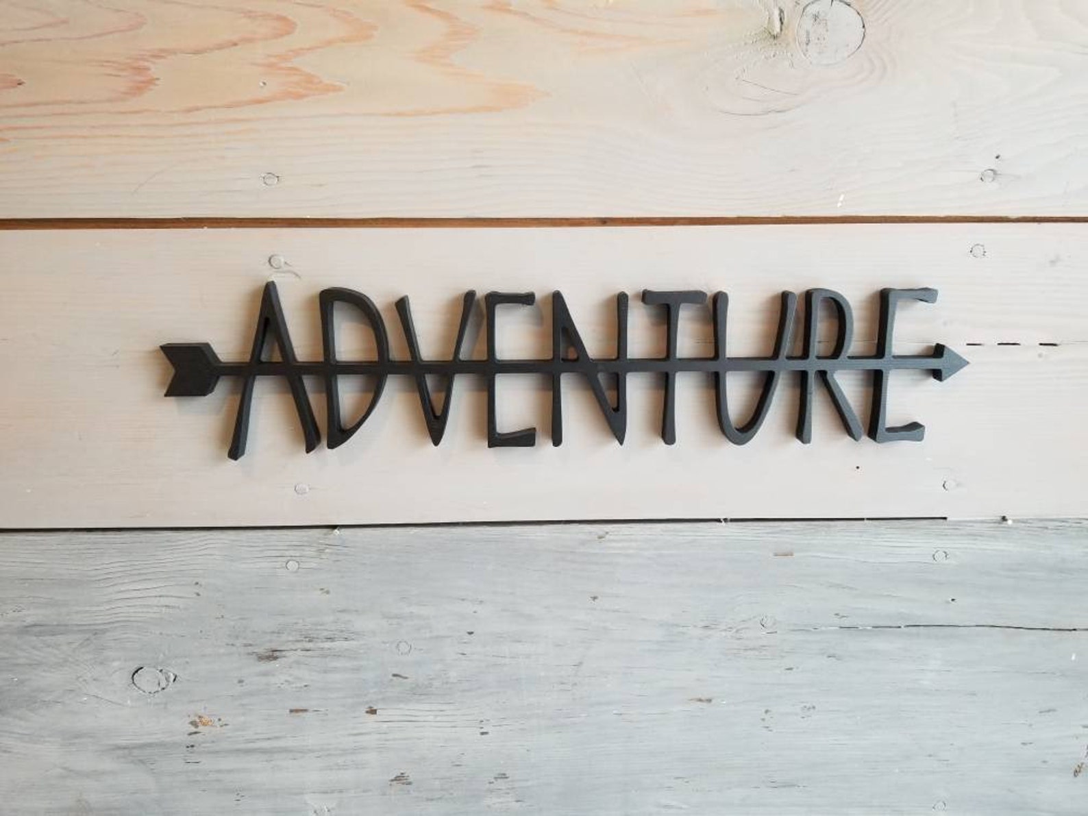 Adventure Sign Arrow Wall Decor Adventure Word Cutout - Etsy