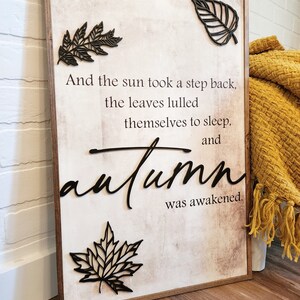 Handmade Fall Wood Sign: Autumn Quote, Framed Home Decor - Etsy