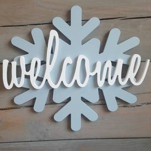Winter Door Hanger, Snowflake Door Hanger, Snowflake Sign, Winter Door ...