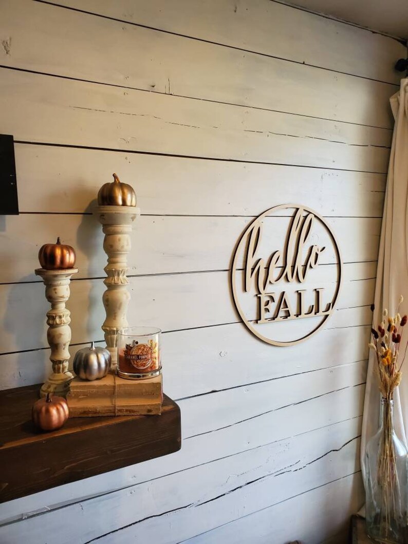 Hello Fall Wood Sign Fall Mantle Decor Wood Signs for Fall - Etsy