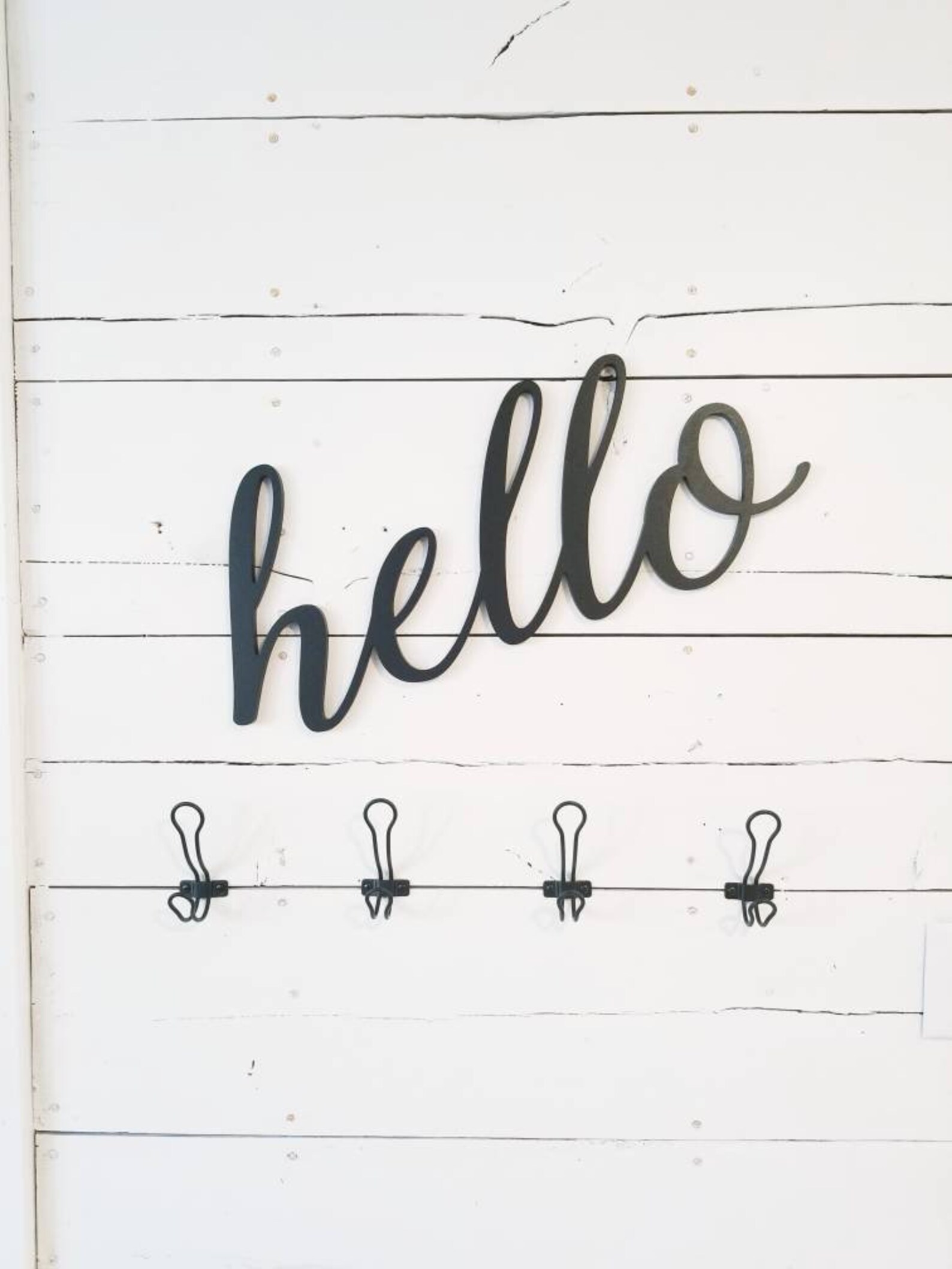 Large Wood Hello Sign Entryway Decor Housewarming Gift - Etsy