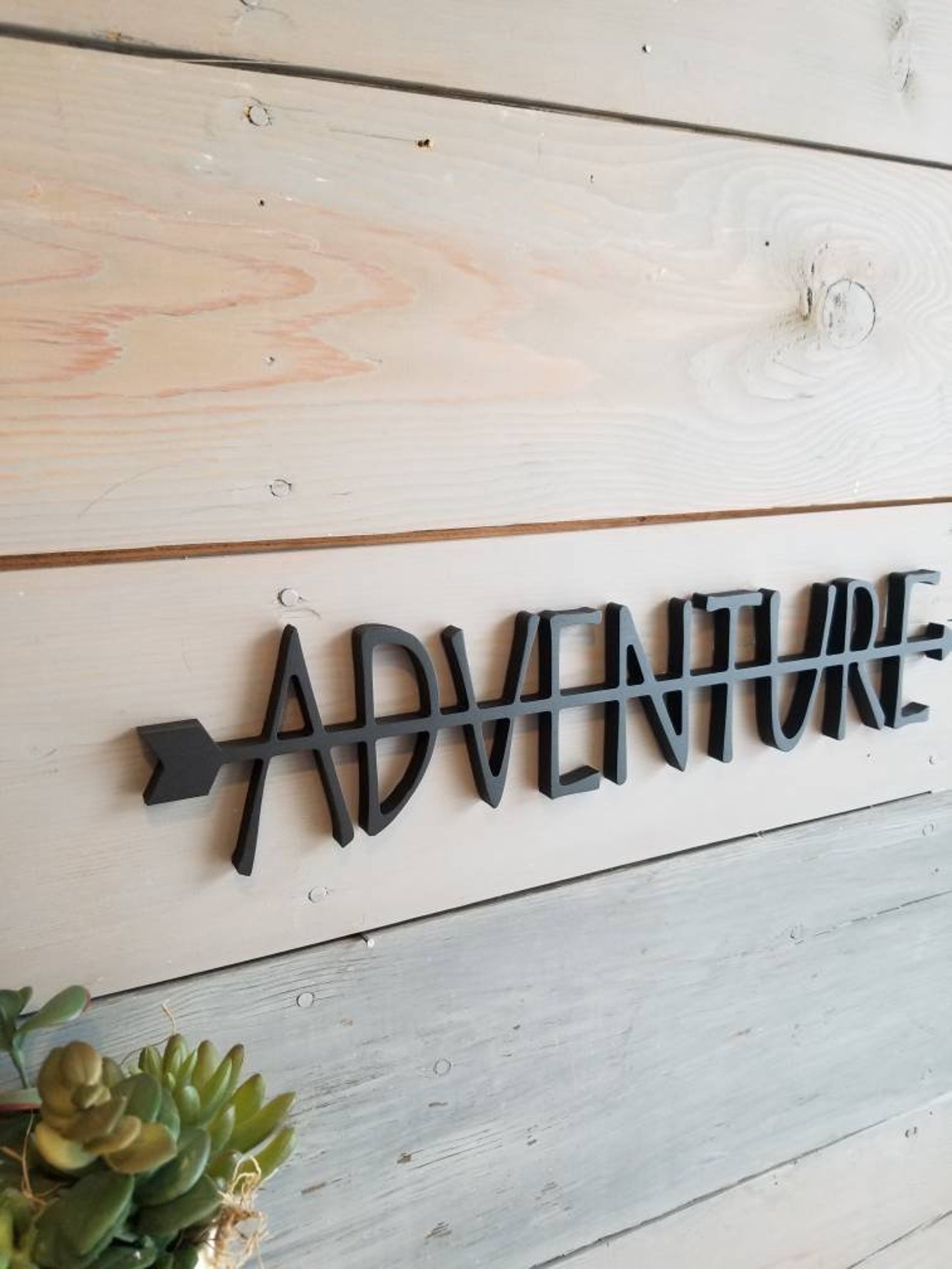 Adventure Sign Arrow Wall Decor Adventure Word Cutout - Etsy