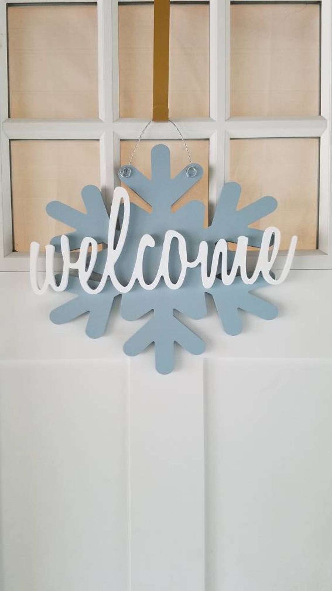 Winter Door Hanger, Snowflake Door Hanger, Snowflake Sign, Winter Door ...