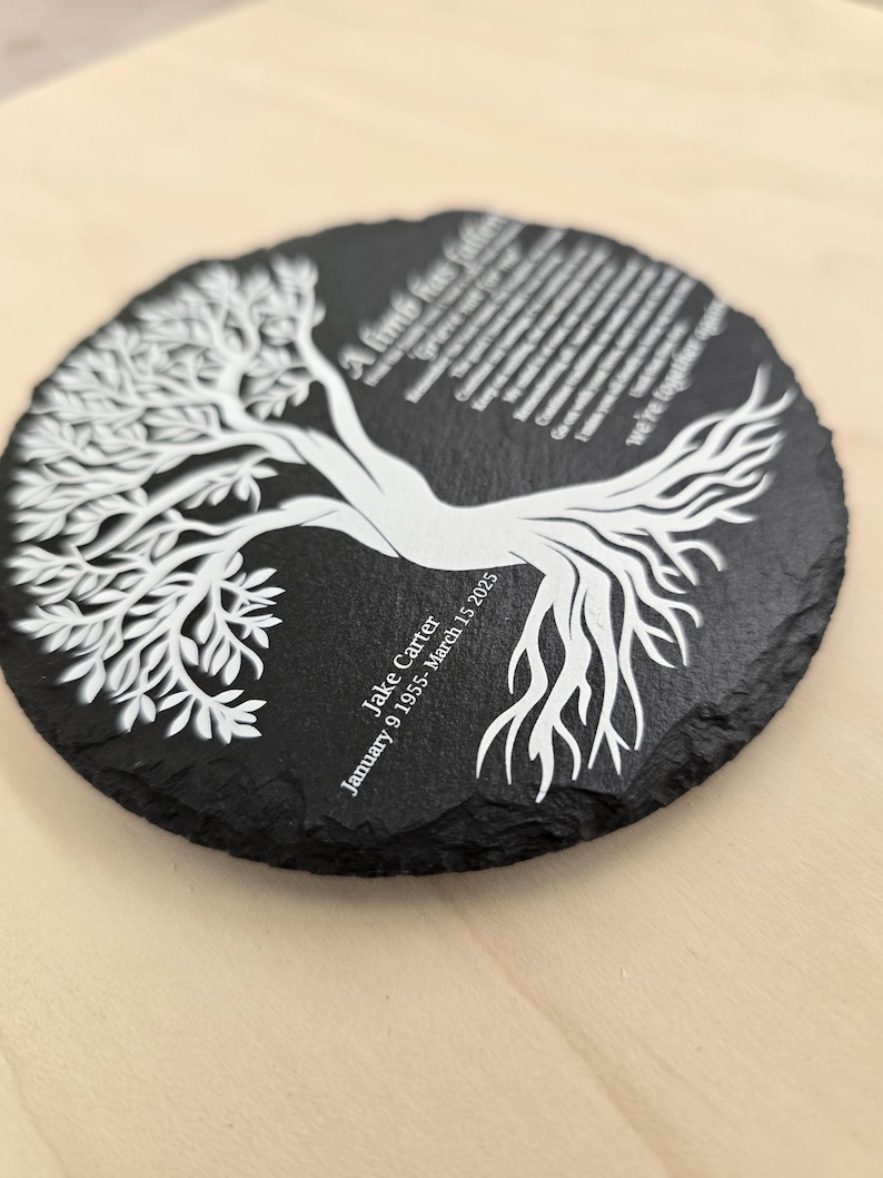 Personalized Memorial Stone: "a Limb Has Fallen" Slate Sympathy Gift - Etsy