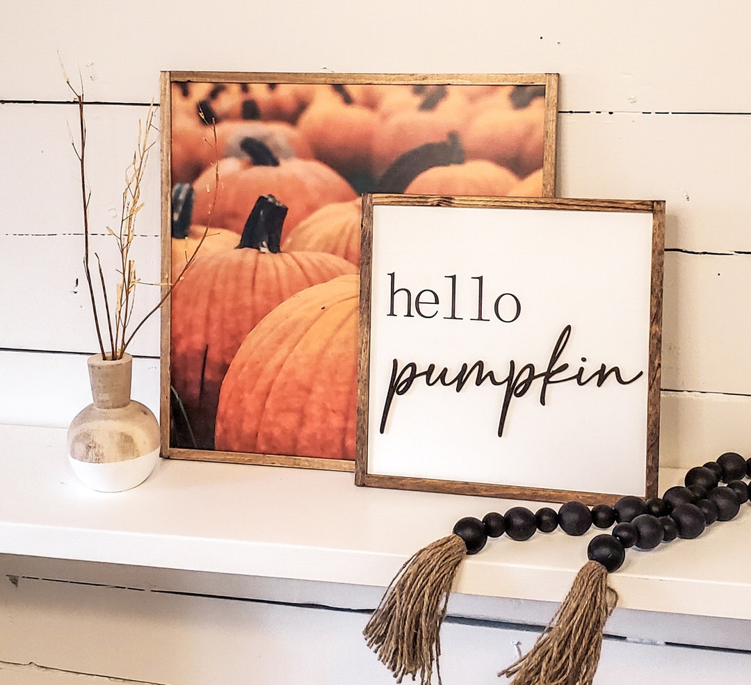 Fall Pumpkins Wood Sign, Fall Decor Sign, Signs for Fall, Hello Pumpkin ...
