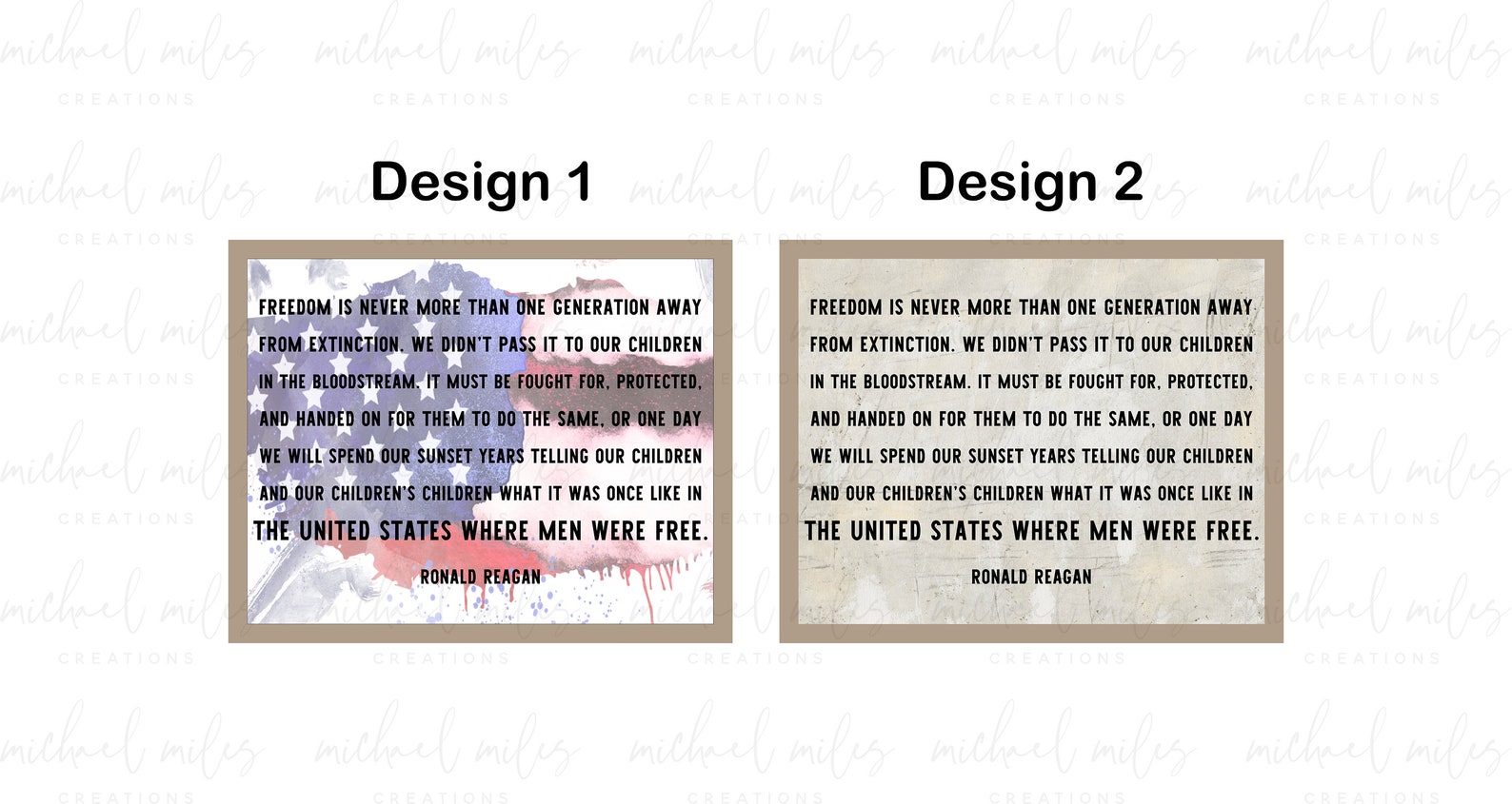 Patriotic Wall Art 4th of July Decor Ronald Reagan Quote - Etsy