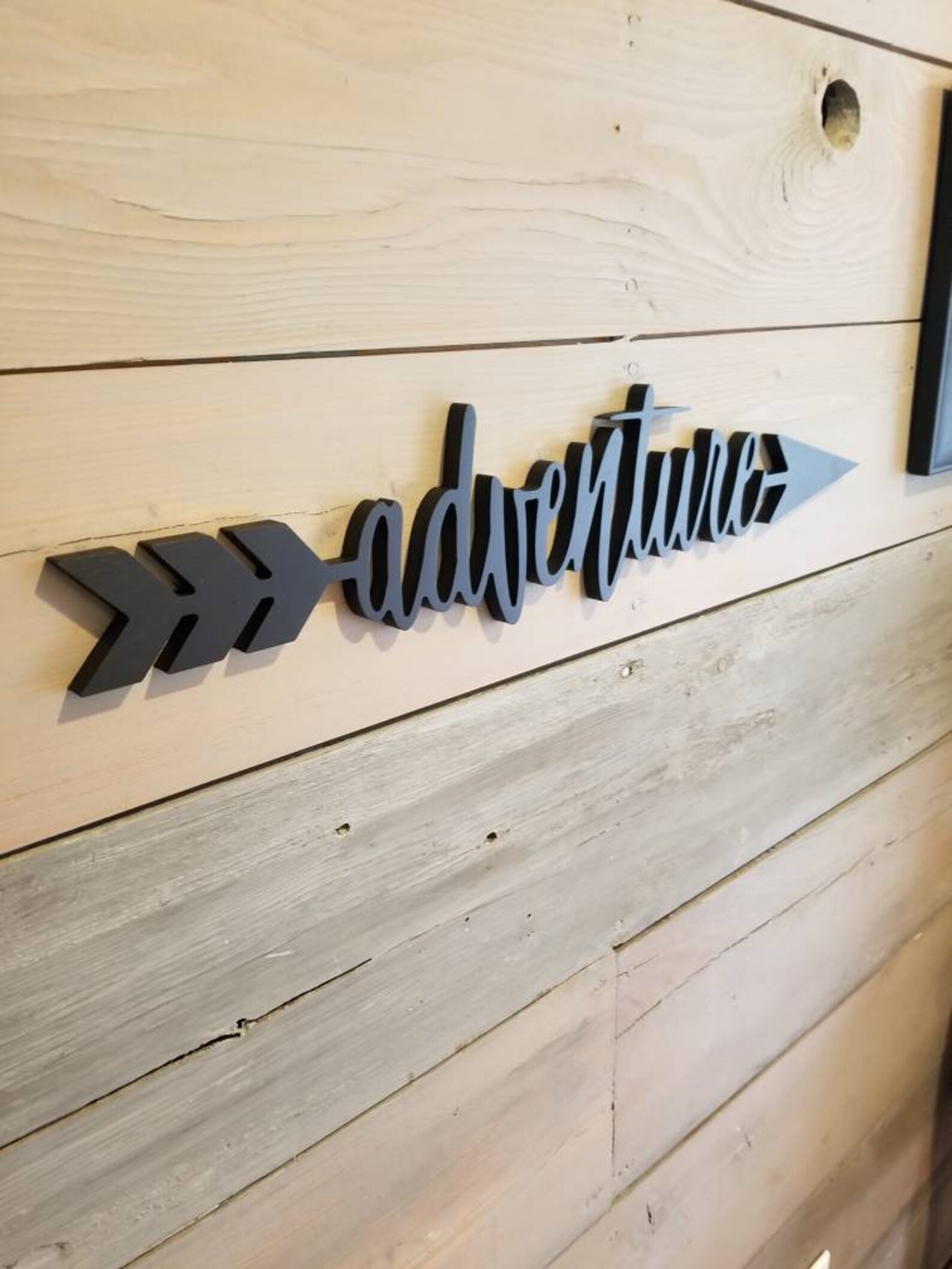 Adventure Sign, Arrow Wall Decor, Wood Arrow Sign, Travel Decor ...