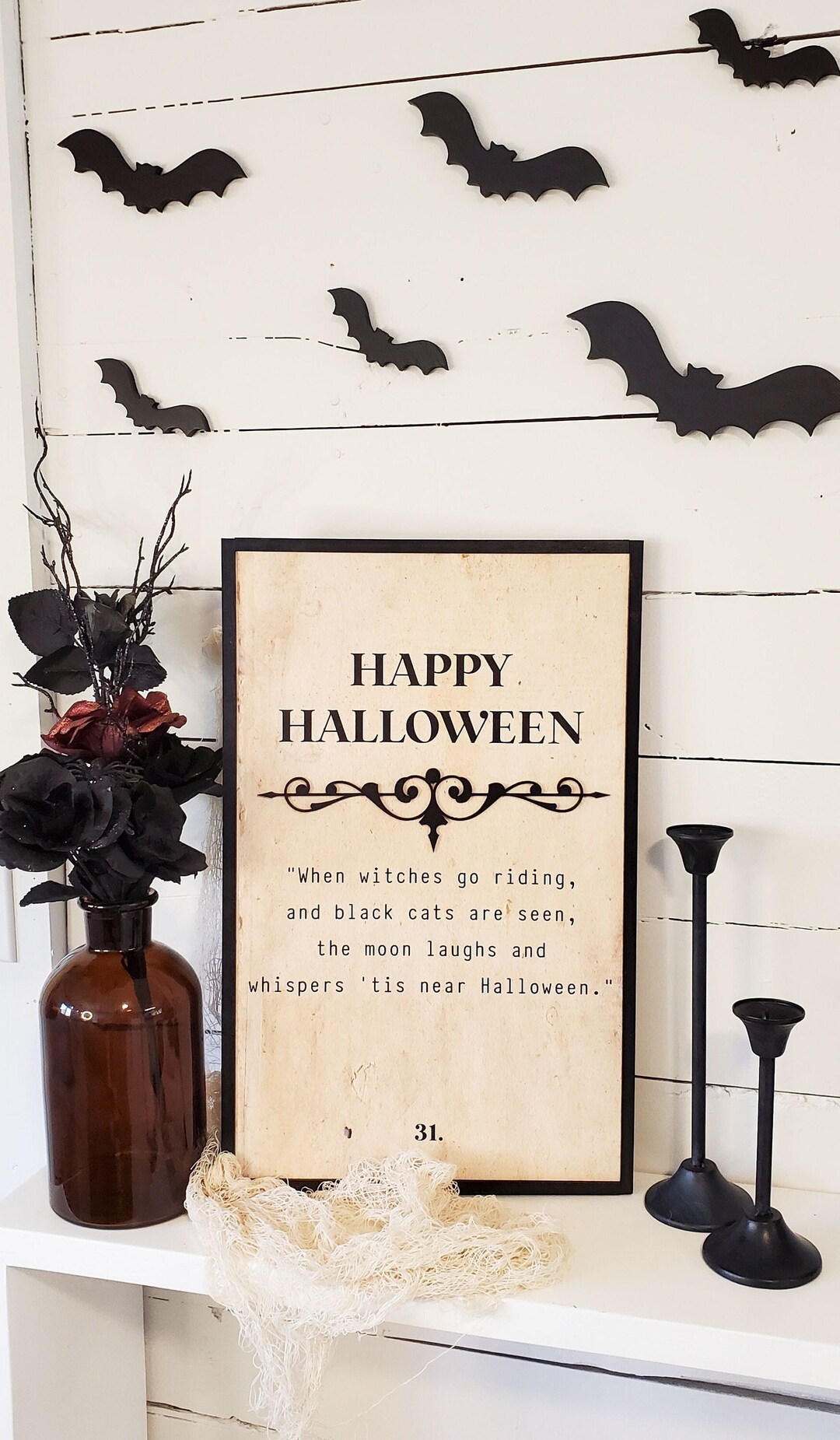 Rustic Halloween Sign: When Witches Go Riding, Vintage Wood Decor - Etsy