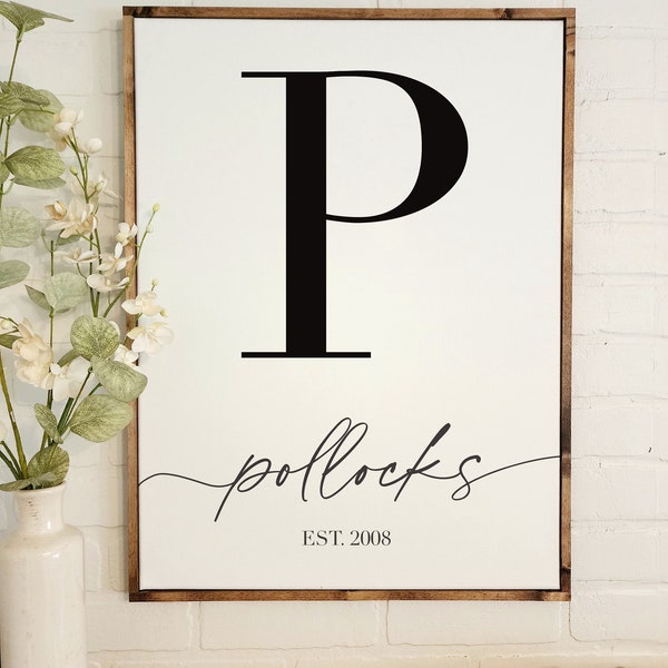 Last Name Sign - Etsy