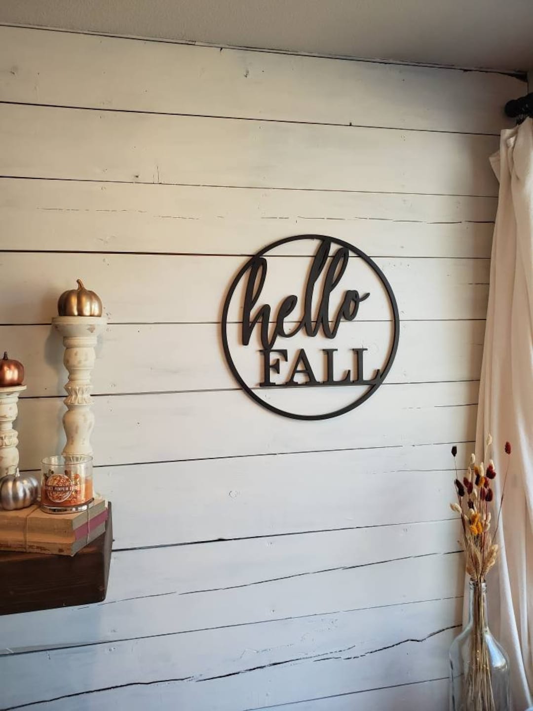 Hello Fall Wood Sign, Fall Mantle Decor, Wood Signs for Fall, Fall ...
