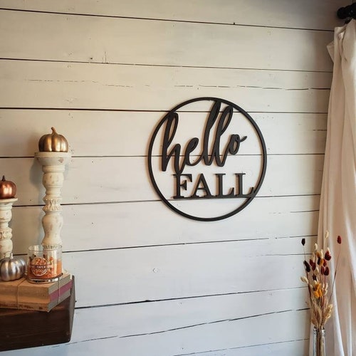 Hello Fall Wood Sign Fall Mantle Decor Wood Signs for Fall - Etsy