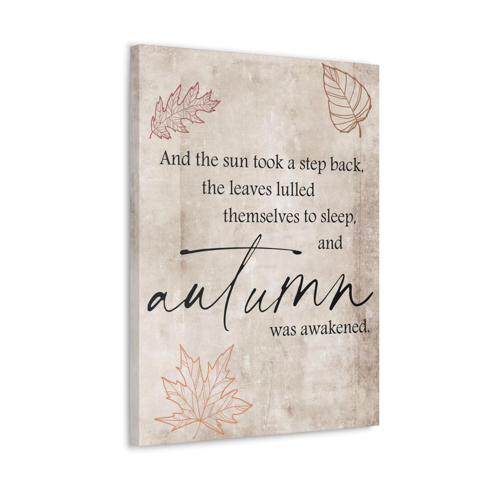 Autumn Was Awakened Sign, Fall Wall Decor Canvas, Fall Mantel Decor ...