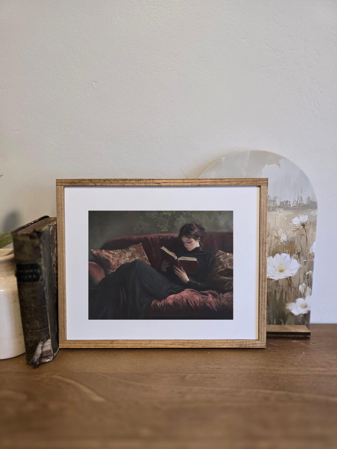 Woman Reading Art Print, Wall Art, Vintage Art Print, Bookish Decor ...