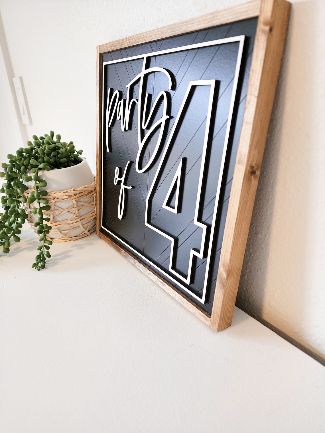 Family Sign Custom Family Number Sign Party of 4 Sign - Etsy