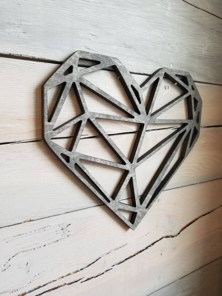 Heart Sign Wood Heart Sign Love Decor Love Wall Art | Etsy