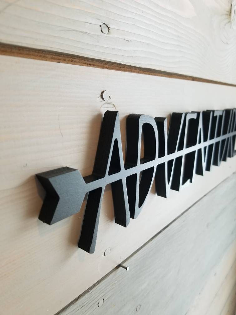 Adventure Sign Arrow Wall Decor Adventure Word Cutout - Etsy