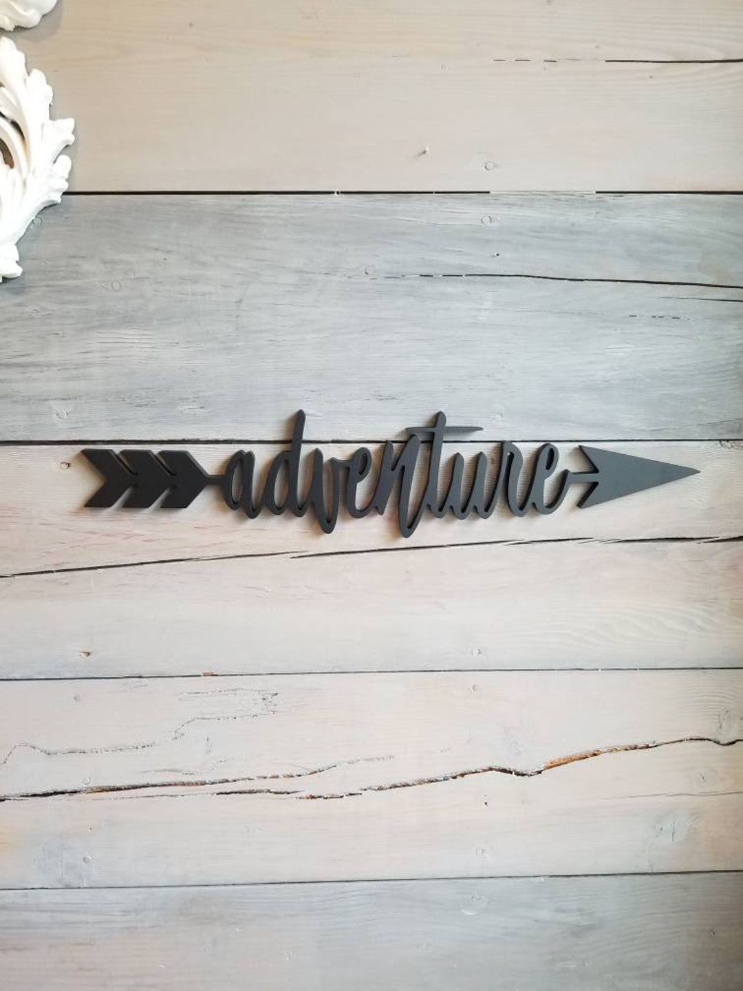Adventure Sign, Arrow Wall Decor, Wood Arrow Sign, Travel Decor ...