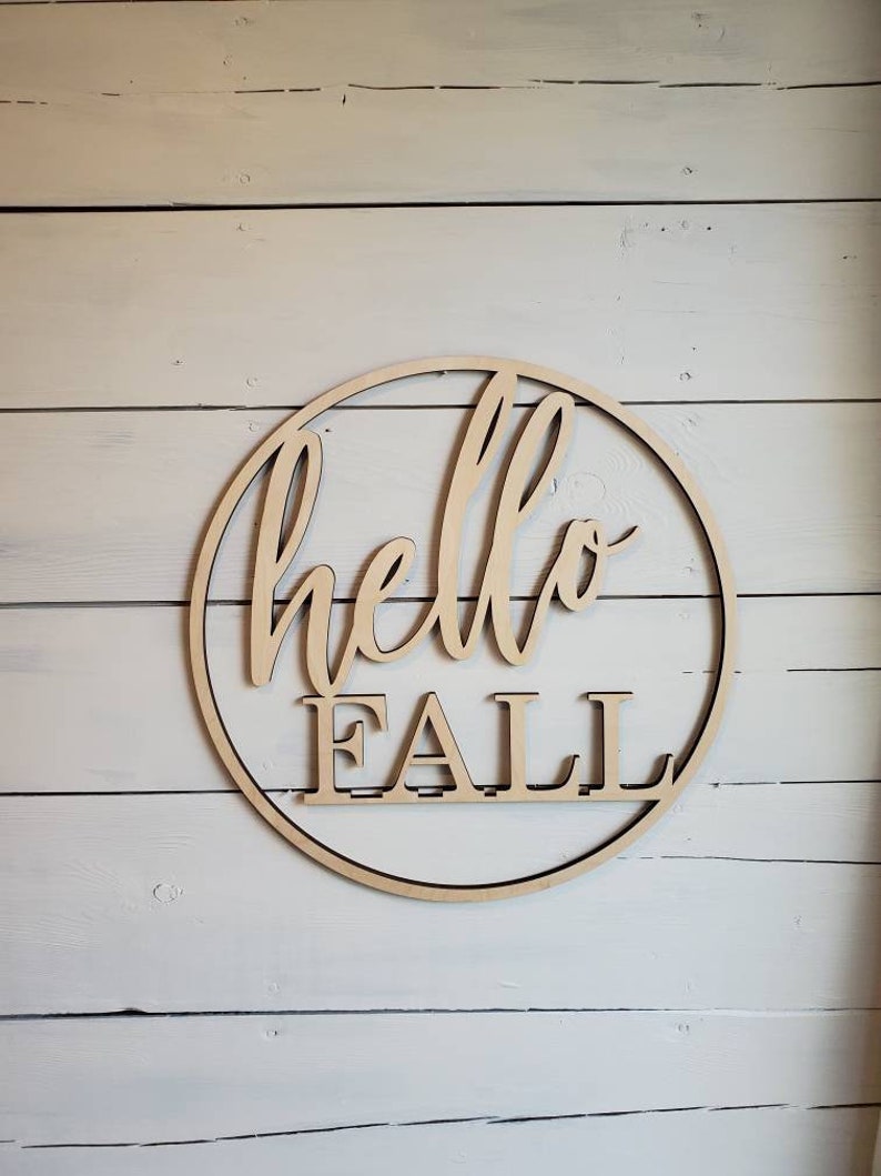 Hello Fall Wood Sign Fall Mantle Decor Wood Signs for Fall - Etsy
