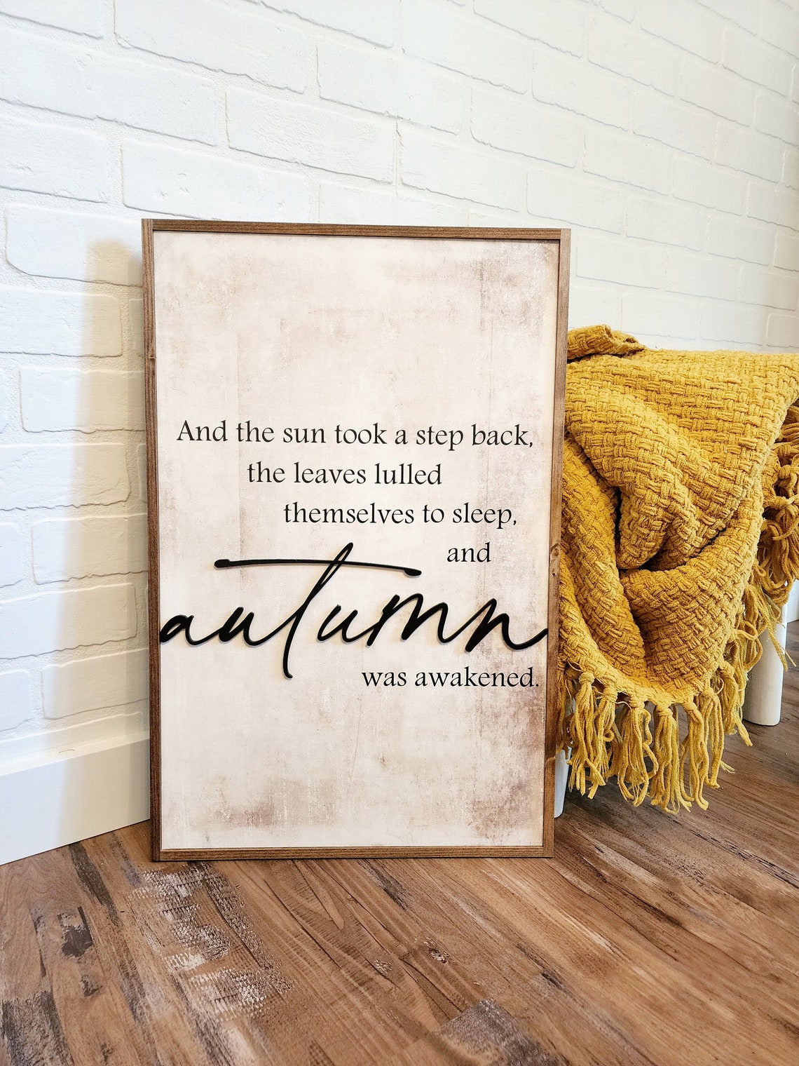 Handmade Fall Wood Sign: Raised Letter Autumn Decor - Etsy