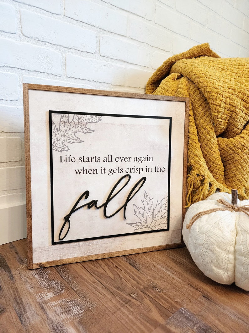 Fall Quote Wood Sign: Autumn Mantle Decor - Etsy