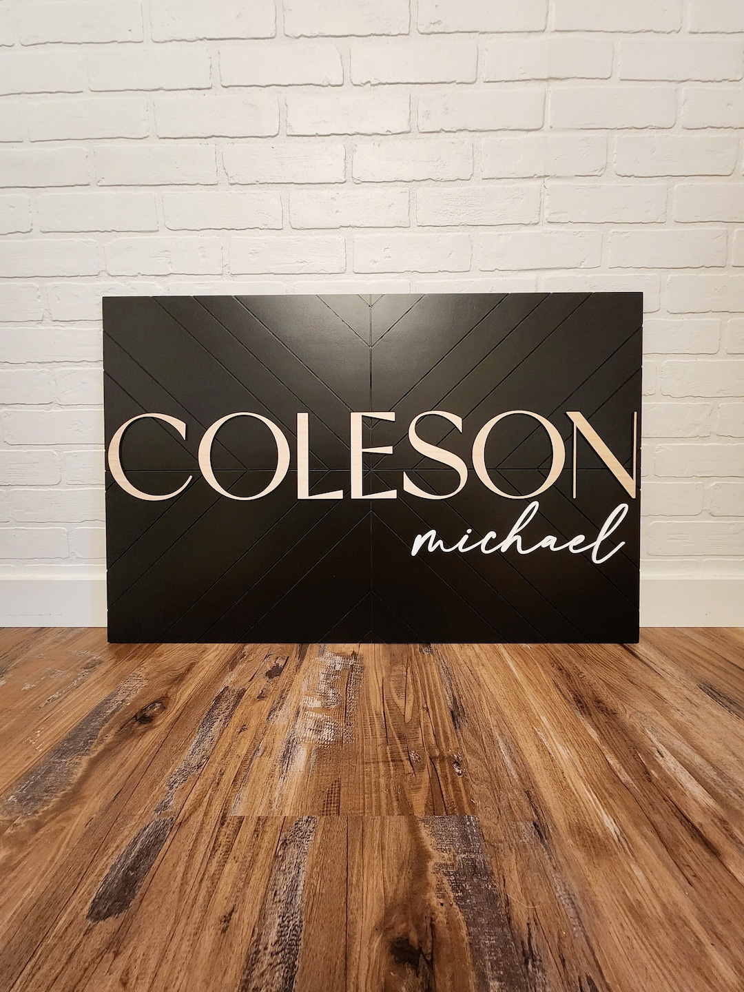 Modern Nursery Name Sign, Personalized Name Sign, Wooden Baby Name Sign ...