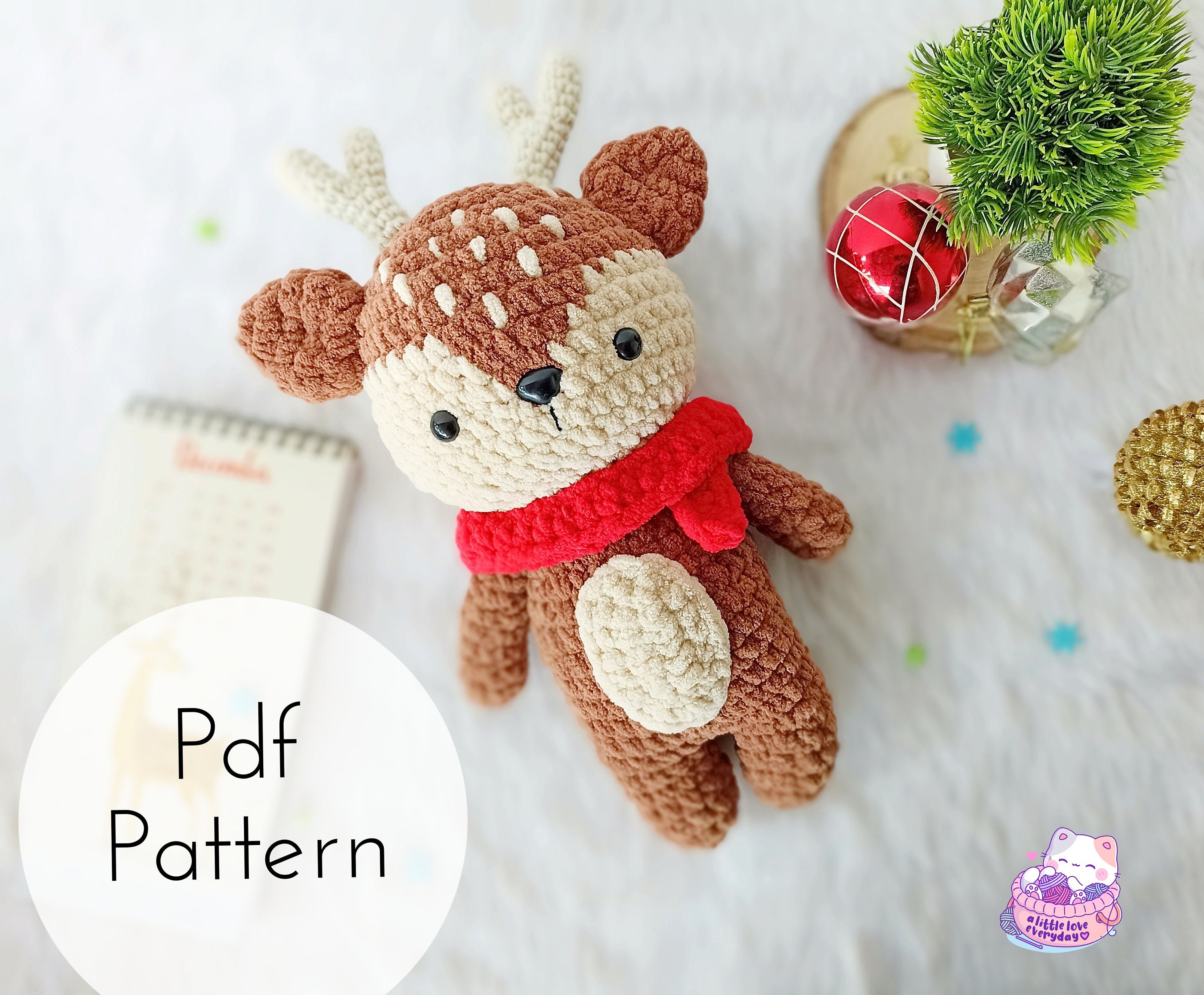 Amigurumi Reindeer Pattern / Plush Reindeer Pattern / - Etsy
