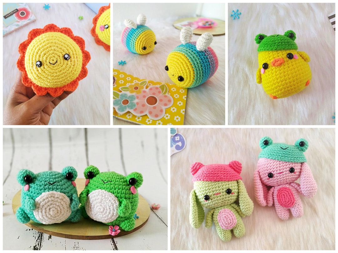 Spring Amigurumi Pattern Bundle / 5 in 1 Amigurumi Pattern / Amigurumi ...