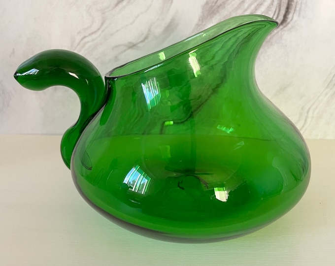 Blenko Glass Lime Green 555 Pitcher - Etsy