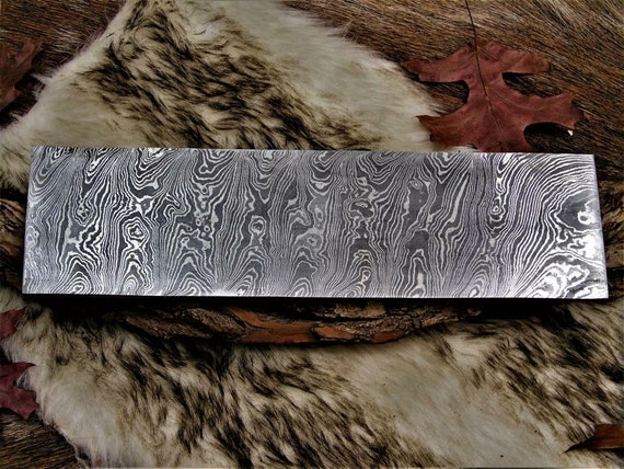 Damask Steel Plate Damascus Steel Damascus Billet Banddamast Pattern ...