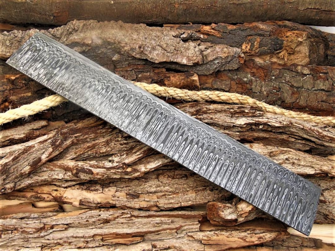 Damascus Steel Plate Damascus Steel Damascus Billet Banddamask Pattern ...