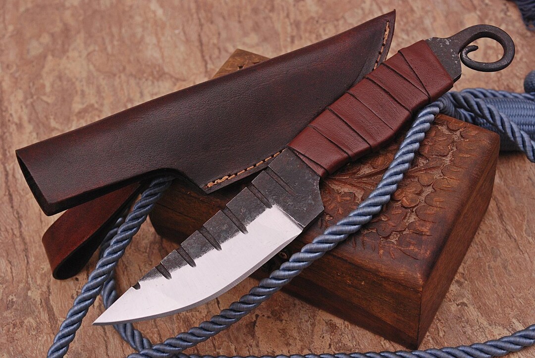 Medieval Knife, Belt Knife, Viking Neck Knife Hand-forged 4236 - Etsy