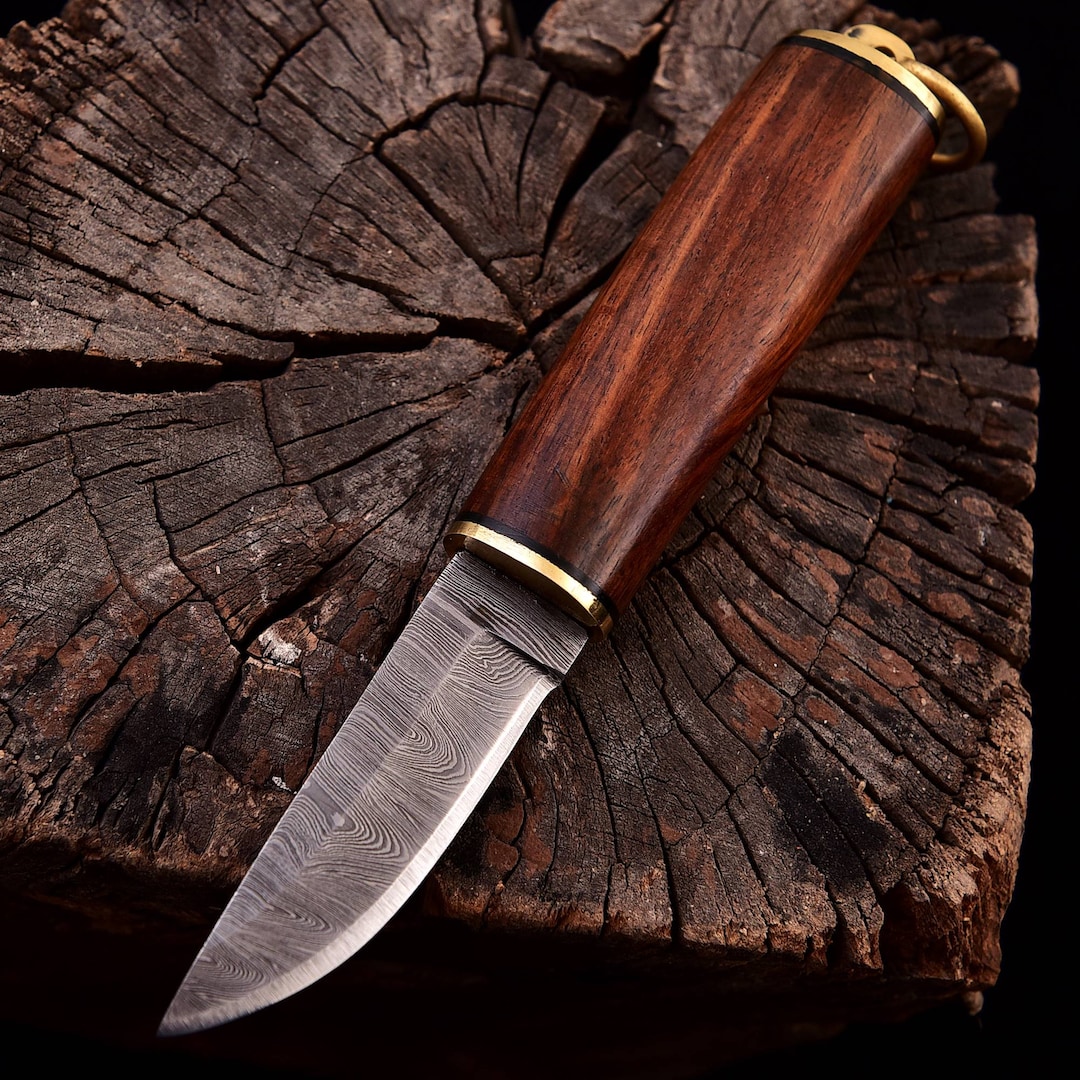 Middle Ages Damascus Knife Medieval Knife Skin Knife Damascus Hand ...