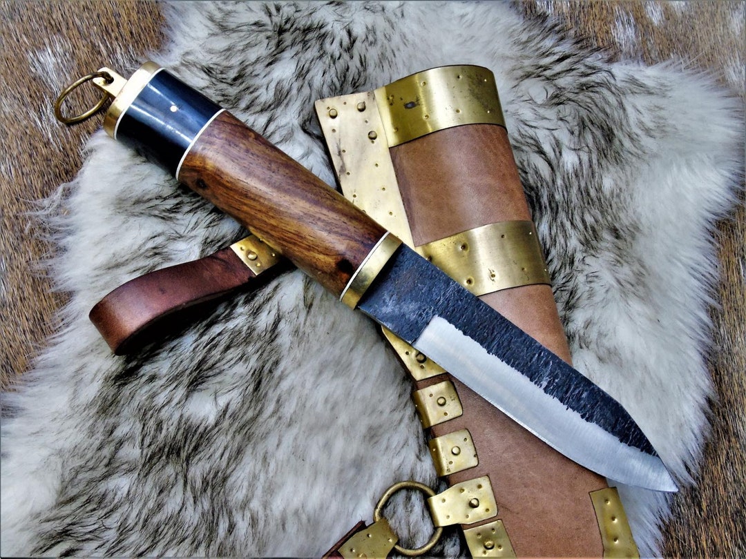 Medieval Knife, Belt Knife, Hand Forged Medieval Knife Made of 1095 ...