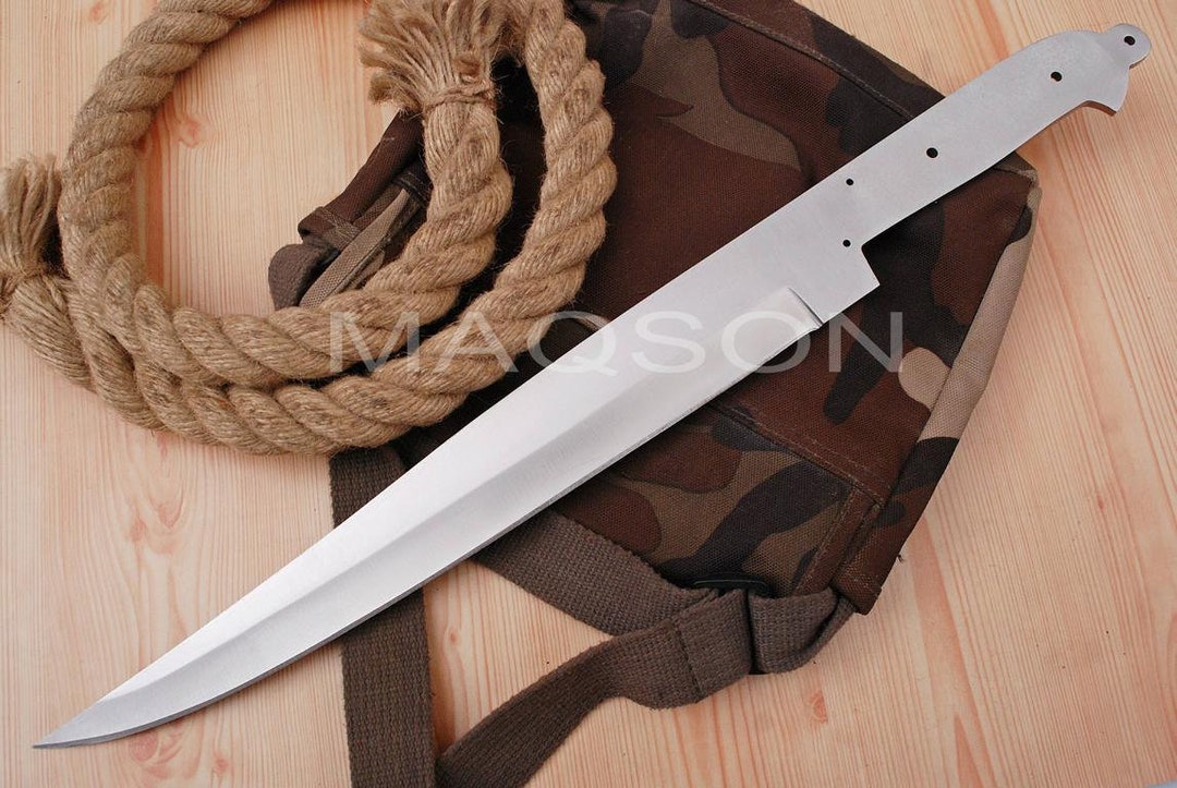 Hunting Nicker Bowie Knife Blade Knife Blank One Piece of Steel Forged ...