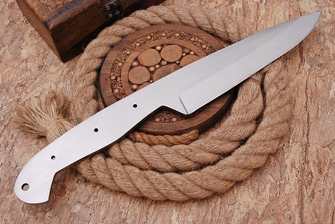 JagdNicker Bowie Messerklinge Messer Rohling einem Stück Stahl von Hand ...