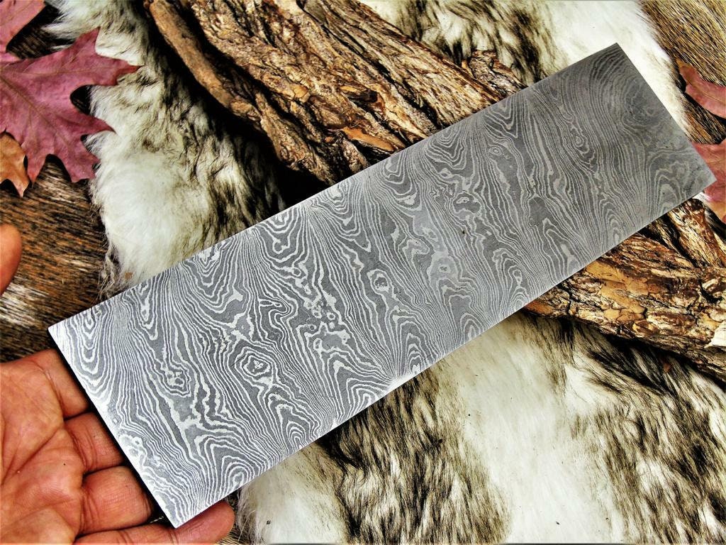 Damask Steel Plate Damascus Steel Damascus Billet Banddamast Pattern ...