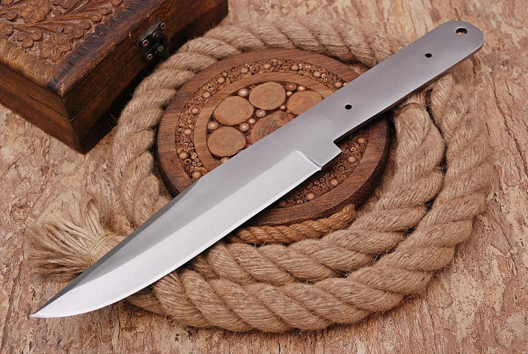 Hunting Nicker Bowie Knife Blade Knife Blank One Piece of Steel Forged ...