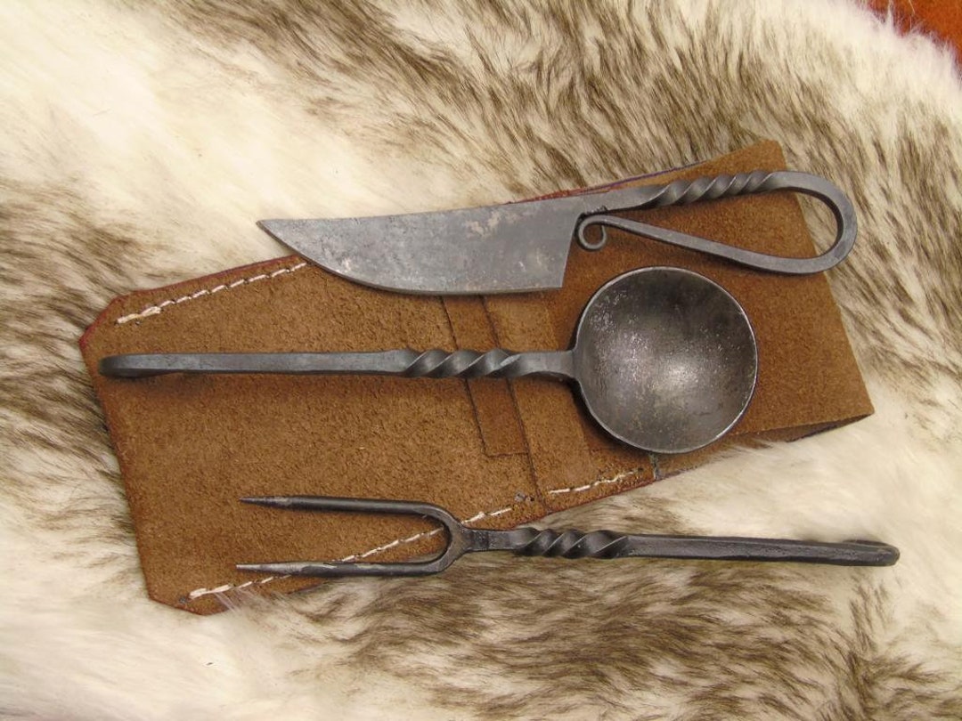 Medieval Cutlery Set, Hand-forged 4264 - Etsy