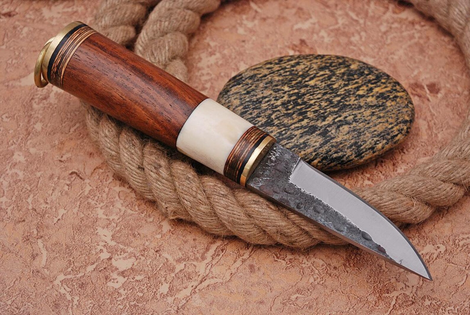 Medieval knife belt knife hand forged carbon steel 1095 | Etsy