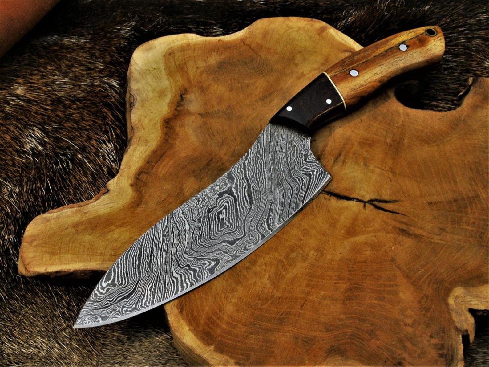 Küchen Messer Damast Küchen Messer Custom Damascus Steel Chef | Etsy