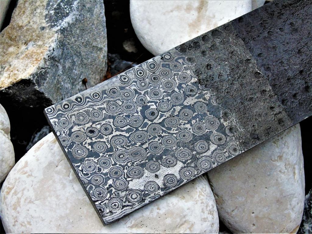 Damask Steel Plate Damascus Steel Damascus Billet Banddamast Pattern ...
