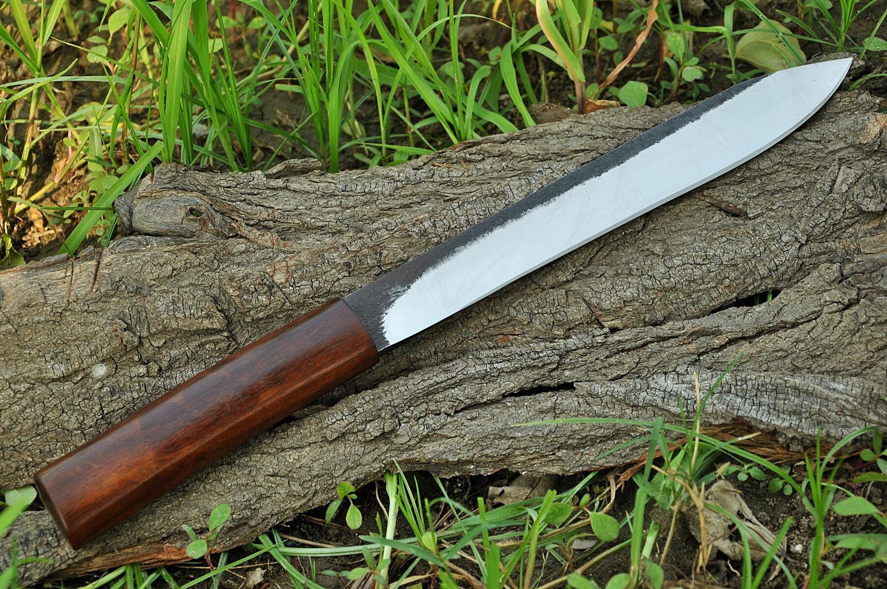 Medieval Work Knife Celtic Viking Hardwood Leather Sheath Sax Style ...
