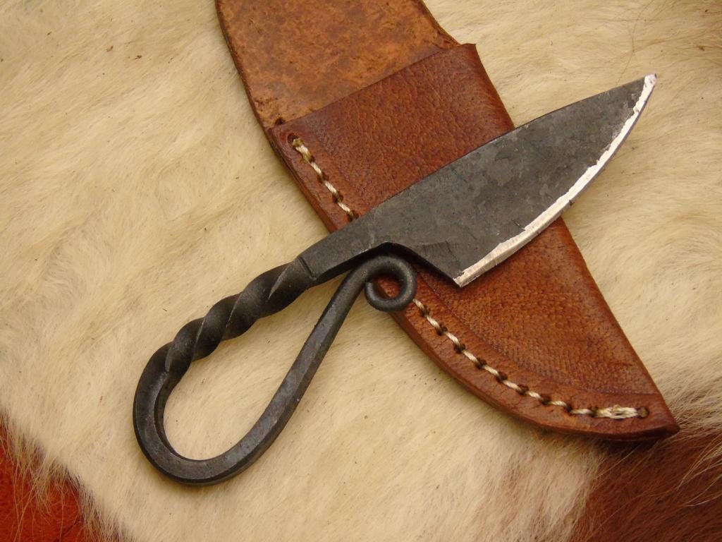 Medieval Knife Belt Knife Viking Neck Knife Hand-forged 9.5 - Etsy