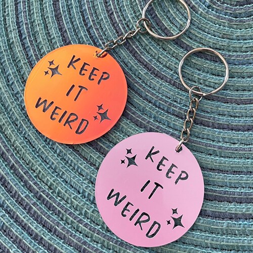 Keep It Weird Keychain Morbid Podcast True Crime - Etsy