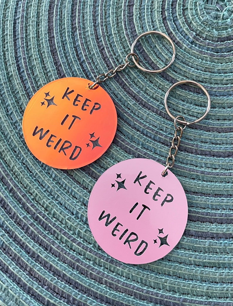 Keep It Weird Keychain Morbid Podcast True Crime - Etsy