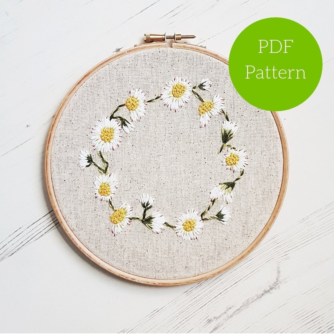 PDF Pattern Instant Download Daisy Chain Embroidery - Etsy