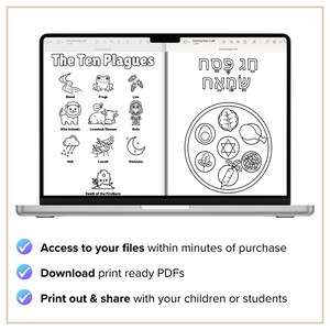 Passover Activity Worksheets Bundle for Classroom, Children's Passover ...