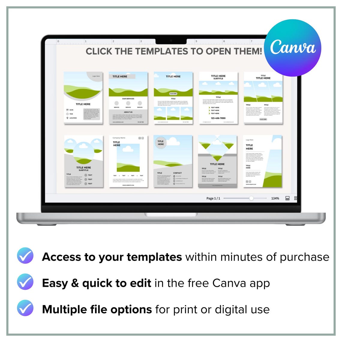 Editable Business Flyers Canva Digital Template, Custom Digital Flyers ...