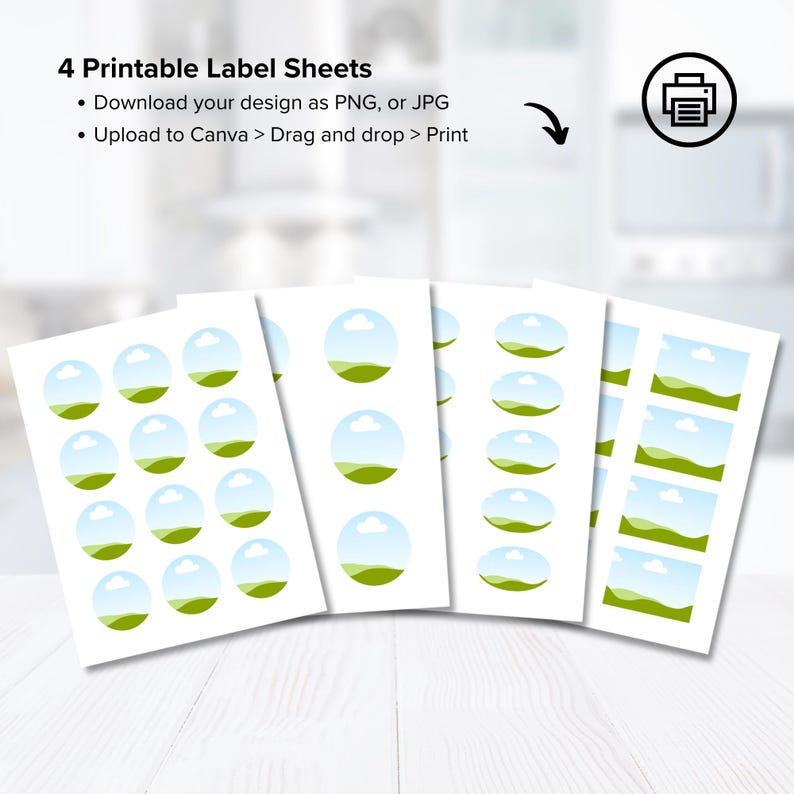 Editable Jam, Jelly & Canning Label Templates, Gingham Mason Jar ...